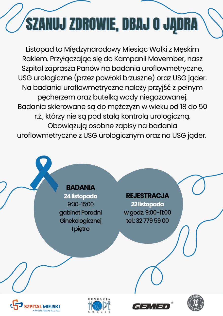 Szanuj zdrowie, dbaj o jądra – Szpital Miejski w Rudzie Śląskiej Sp. z o.o.